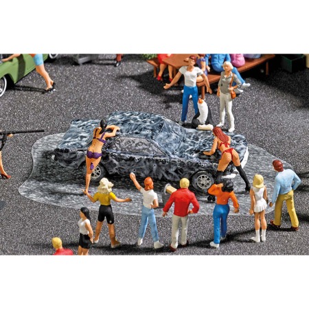 Busch 7824 - A-Set: Car-Wash H0