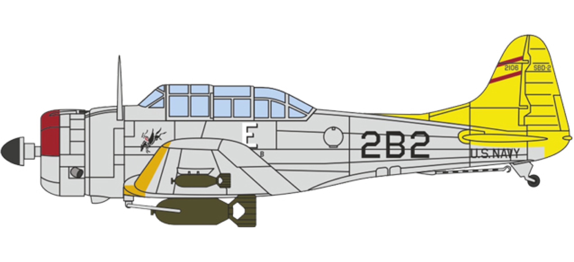 Herpa 81AC075 - Dougl. Dauntl. Black 2B2 USS L