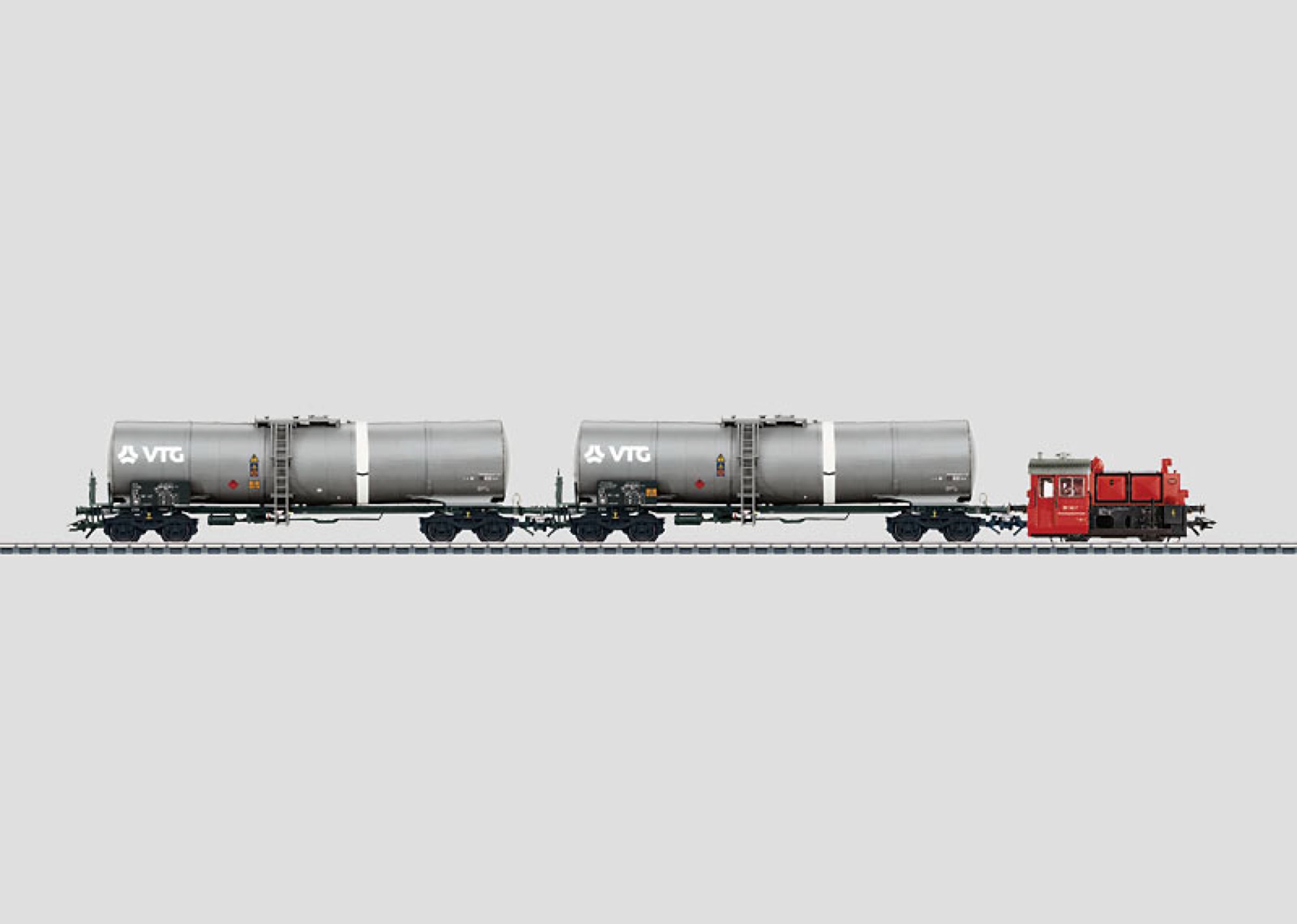 Märklin 26550 - Rangierzug, Tankwagen zur Revision. - BR 323 / Köf II DB