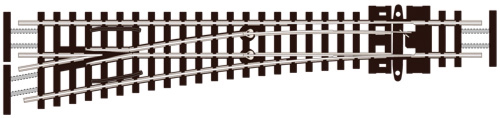 Peco SL-E396F - Medium radius L/H