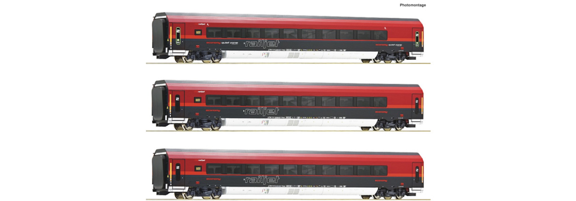 Roco 74042 - 3er Set Railjet ÖBB AC